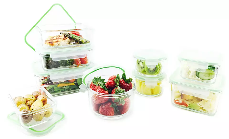 18-Piece Glass Food Containers | Groupon Goods