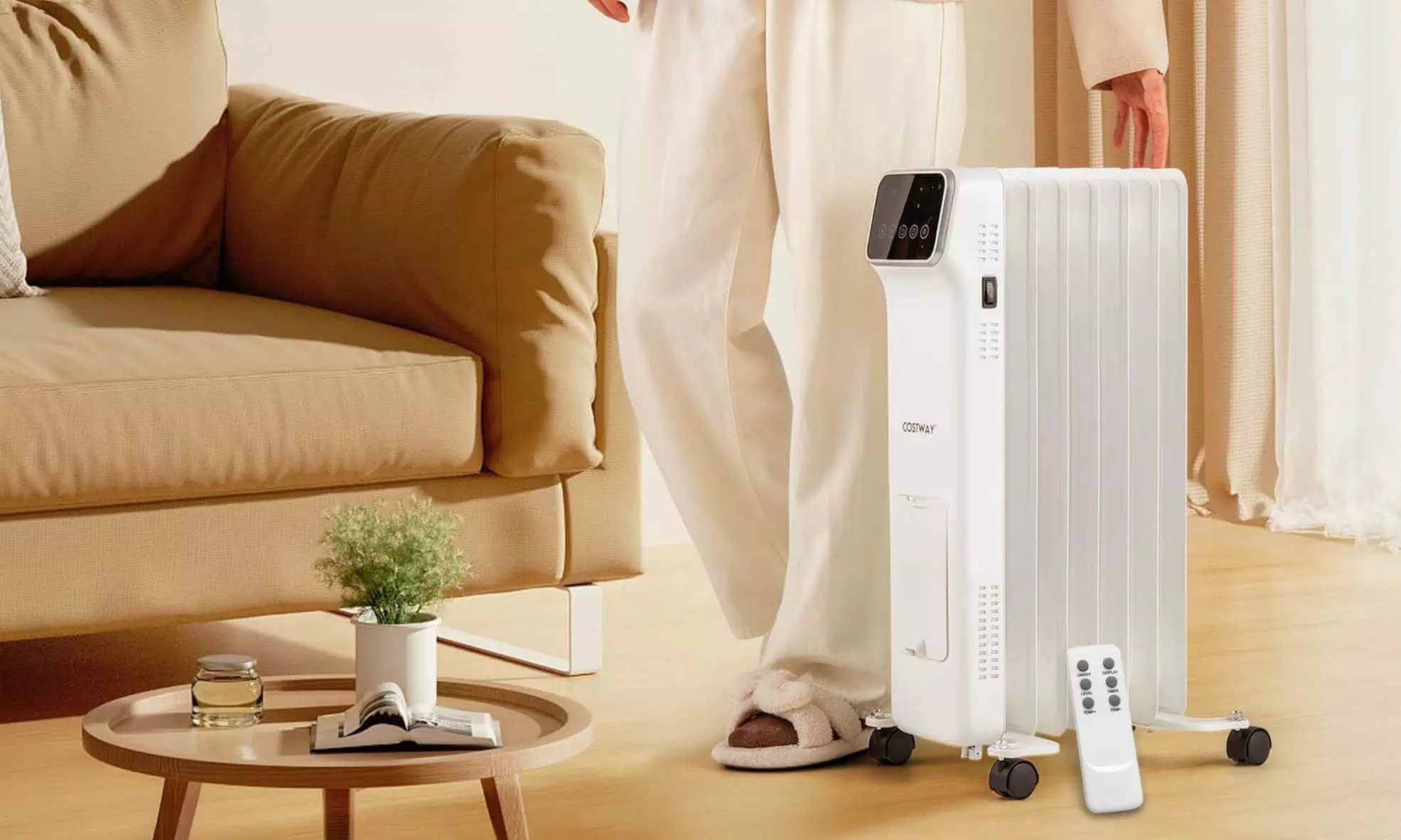 Costway 1500W Oil Filled Radi... | Groupon Goods