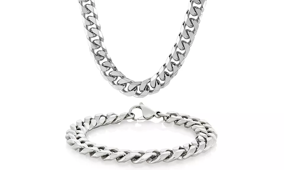 Men's Steel Jewelry (2-Piece) | Groupon Goods