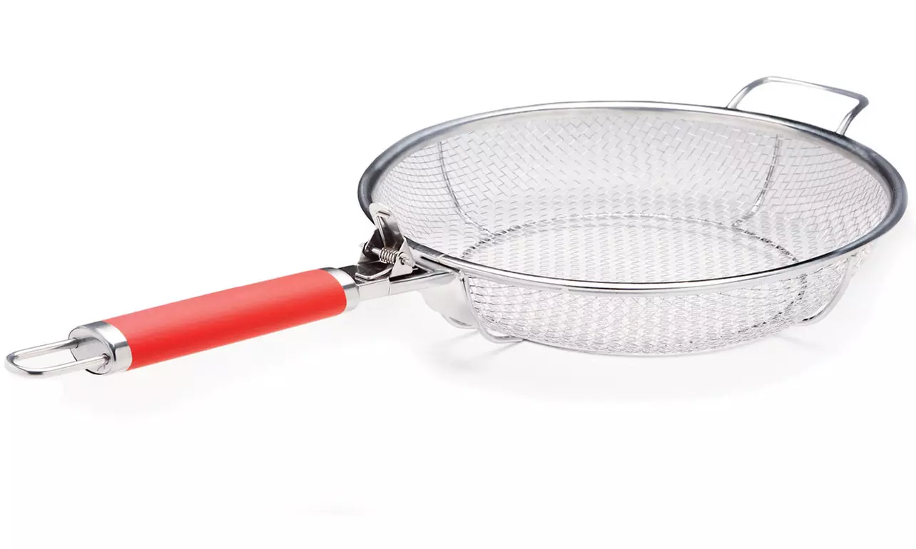 Stainless Steel Mesh Fry Pan | Groupon Goods
