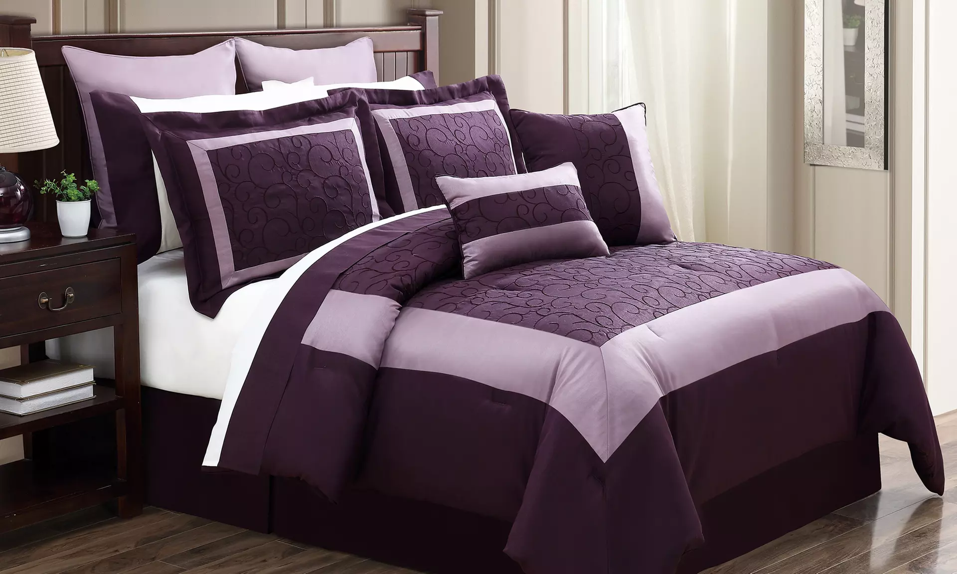 Audrey Comforter Set (8-Piece) | Groupon Goods
