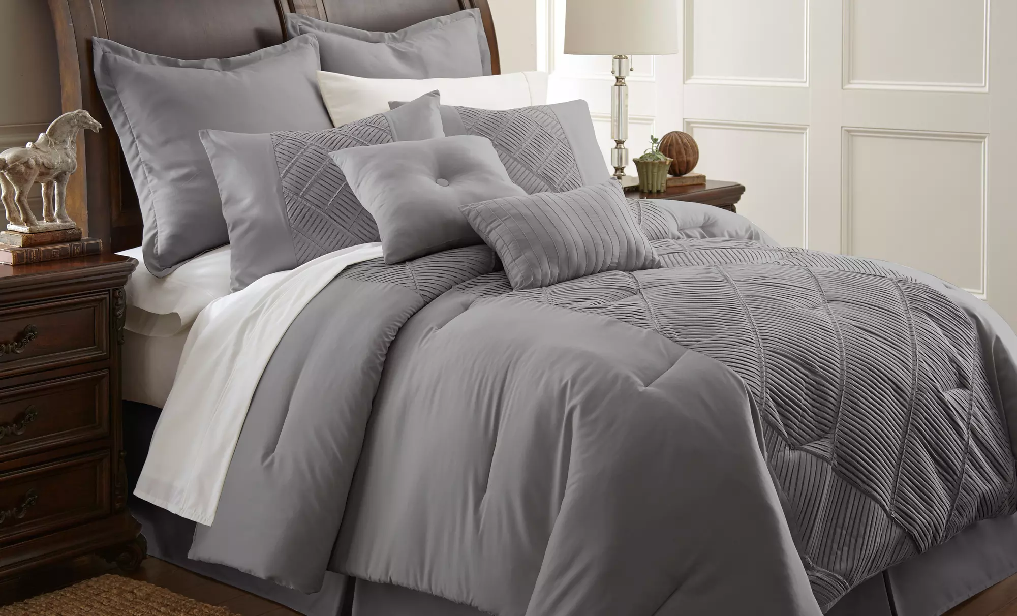 8-Piece Overfilled Comforter Set | Groupon Goods