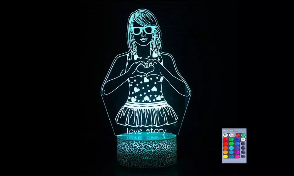 Up To 74% Off on Taylor Swift Inspired 3D Acrylic LED Night Light ...