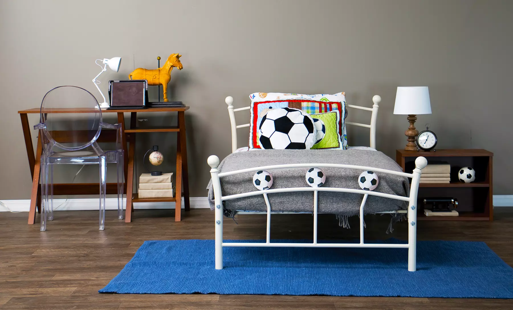 Soccer-Themed Twin Bed Frame | Groupon Goods