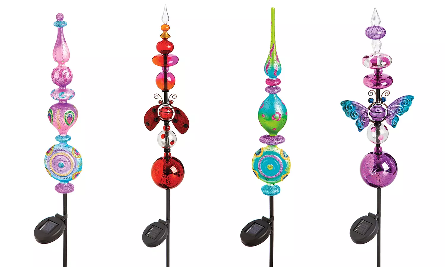 Solar Glass Garden Stakes | Groupon Goods