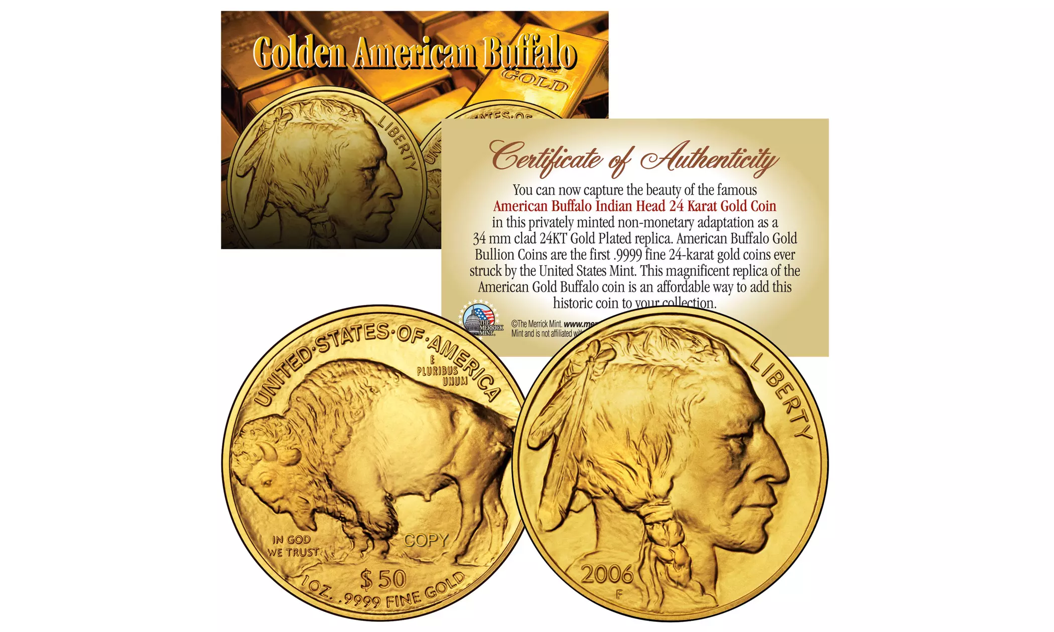 Replica American Buffalo Coins | Groupon Goods