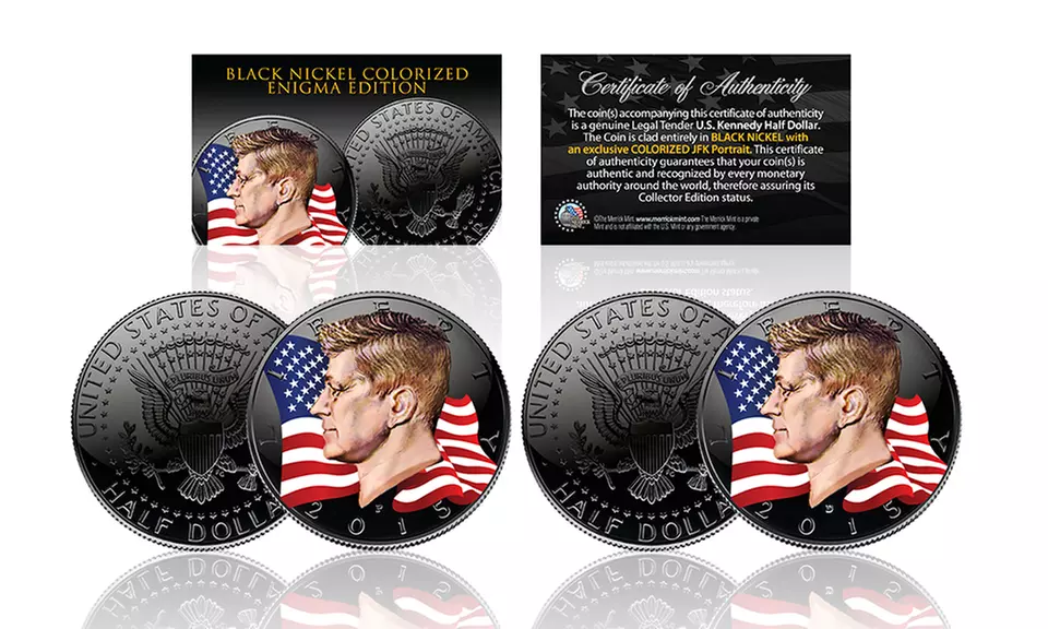 Colorized JFK Coin Set (2-Piece) | Groupon Goods