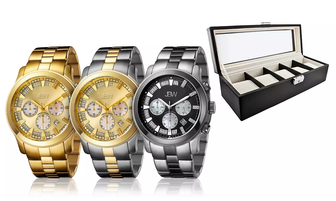 JBW Delano Diamond Watch & Box | Groupon Goods