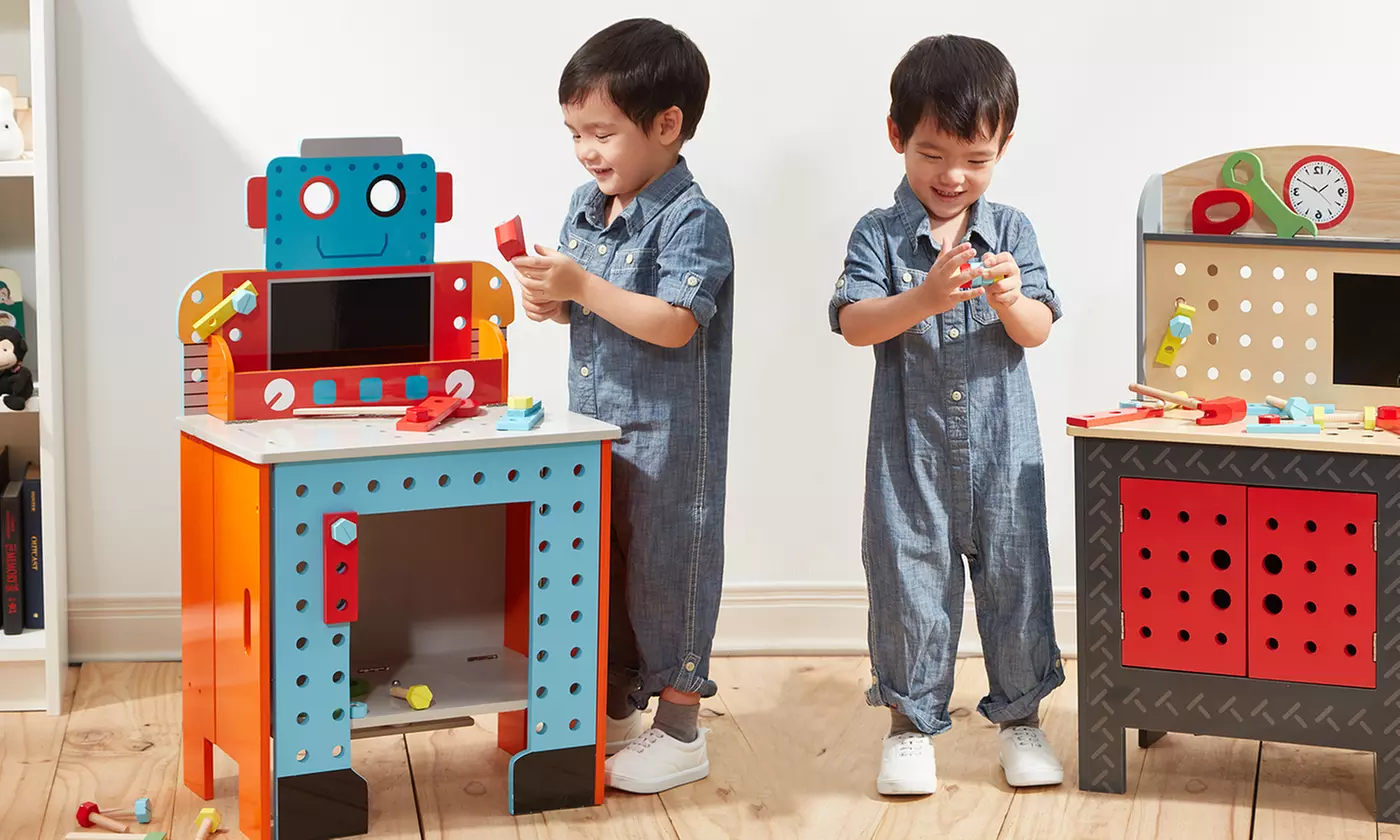 Little Engineer Wooden Workbench | Groupon Goods