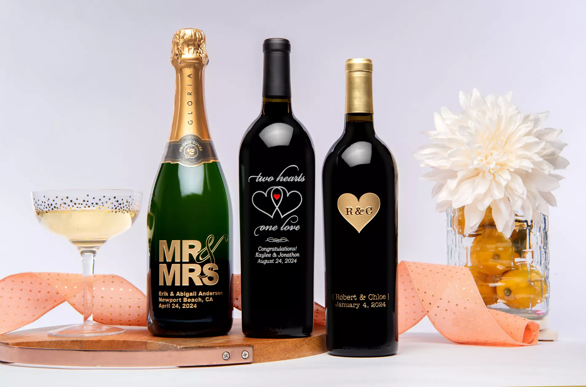 Custom Etched Bottle of Wine at Etchedwine.com - From $31.50 | Groupon