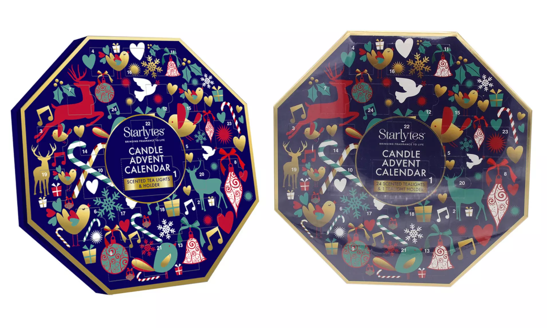 Starlytes Christmas Advent Calendar Luxury Scented Candle Set | Groupon ...