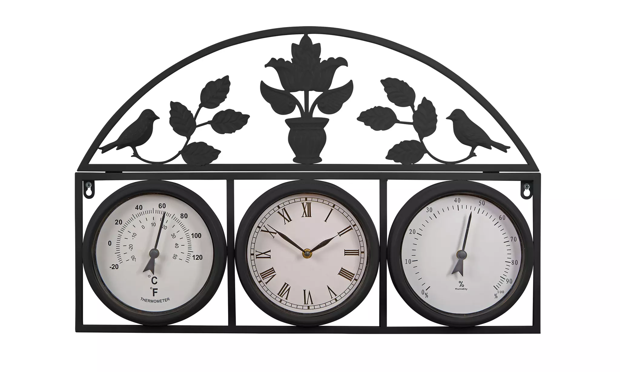 Up To 41% Off on Garden Clock and Weather Station - Black, Grey or ...