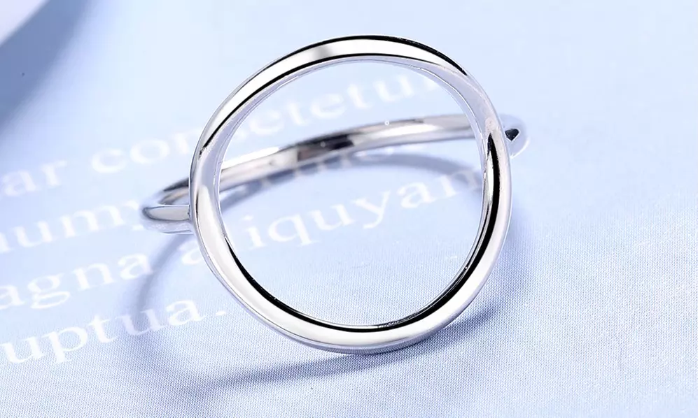 Sterling Silver Open Circle Ring | Groupon Goods