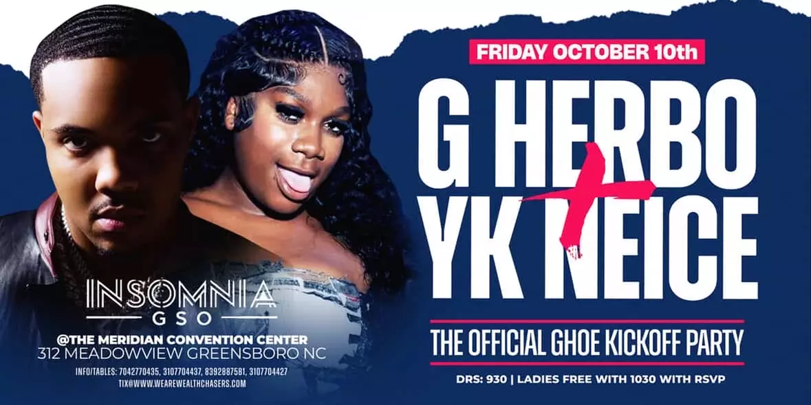 Official GHOE Kickoff Party G Herbo YK Neice Insomnia Greensboro NC ...