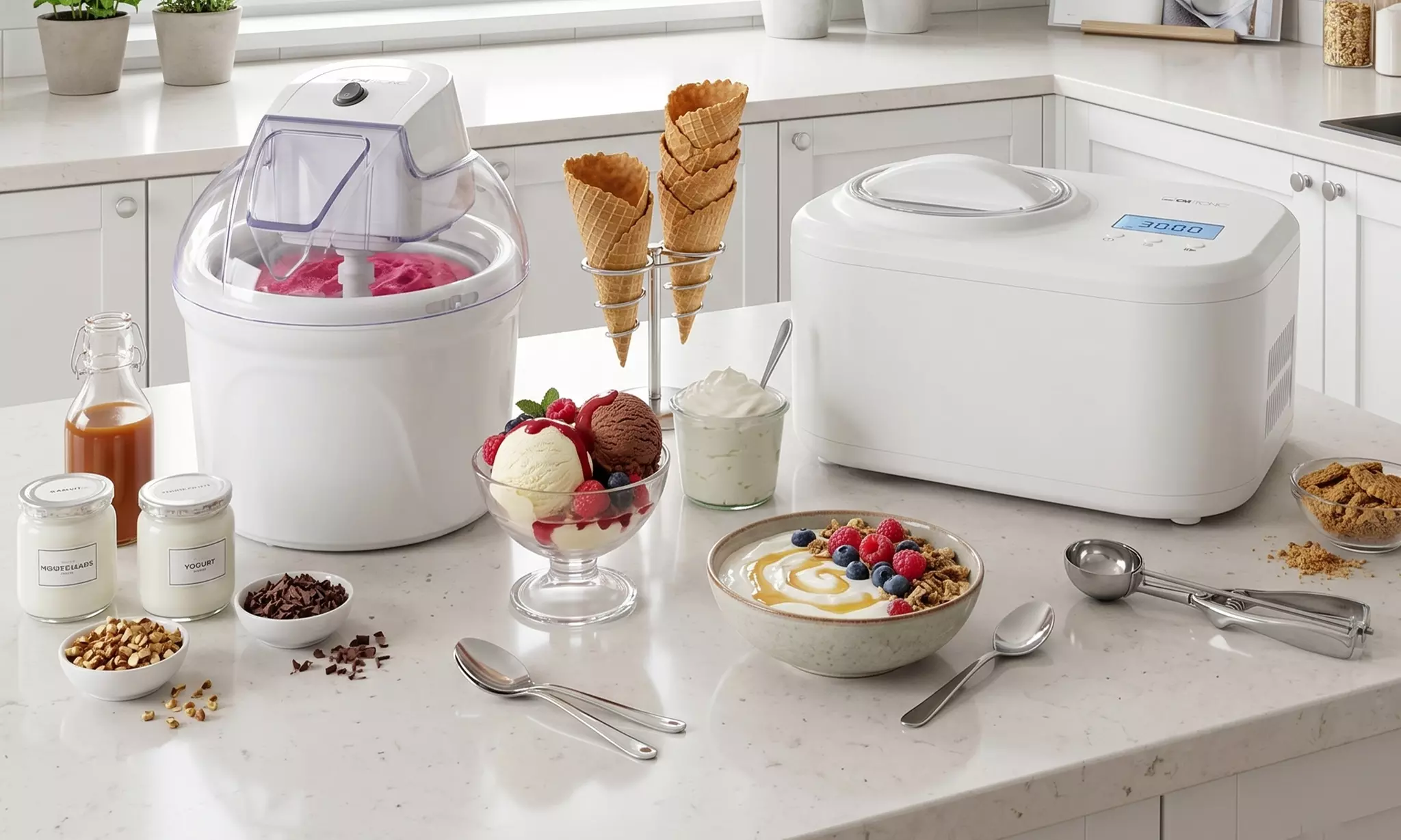 Bis zu 55% Rabatt auf Clatronic Eiscreme- und Joghurtmaschine | Groupon ...
