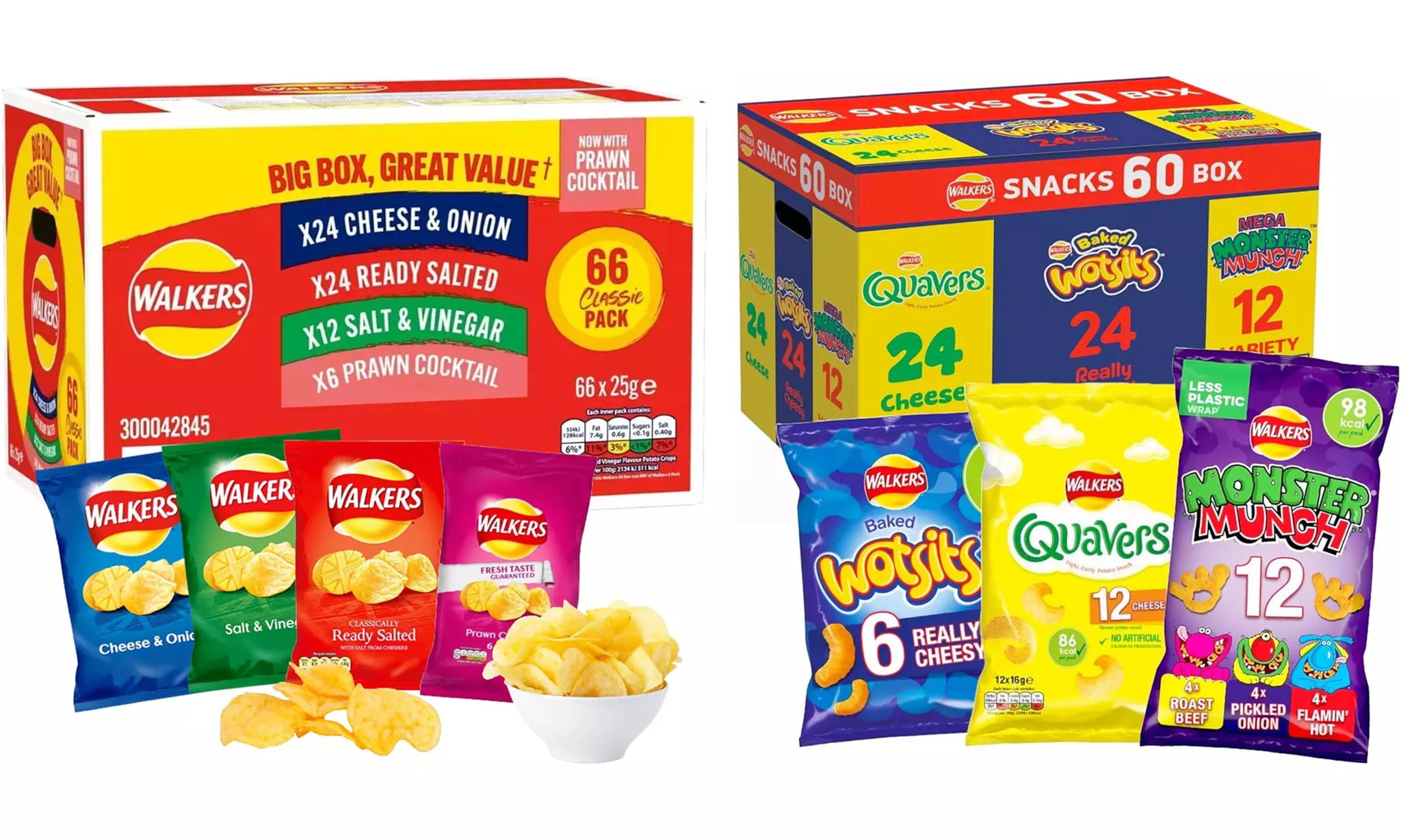 Up To 36% Off on 66-Pack Walkers Crisps or 60-Pack Snacks Variety Box ...