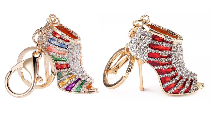 High Heels Rhinestone Key Ring | Groupon Goods