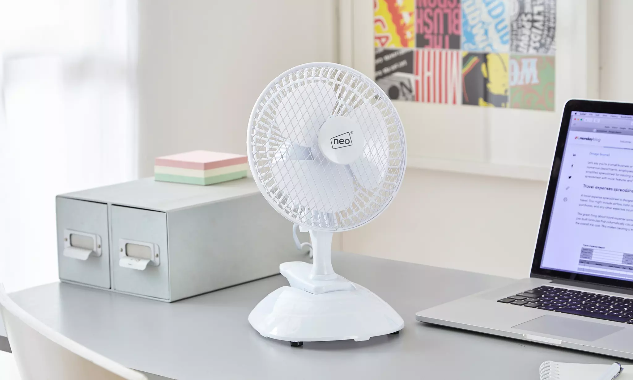 Up To 46% Off on Neo Mini Clip Base Mount Desk Fans | Groupon Goods
