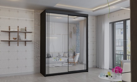 Up To 49% Off Hanover Wardrobe with Full-Length Mirrors and Drawers ...