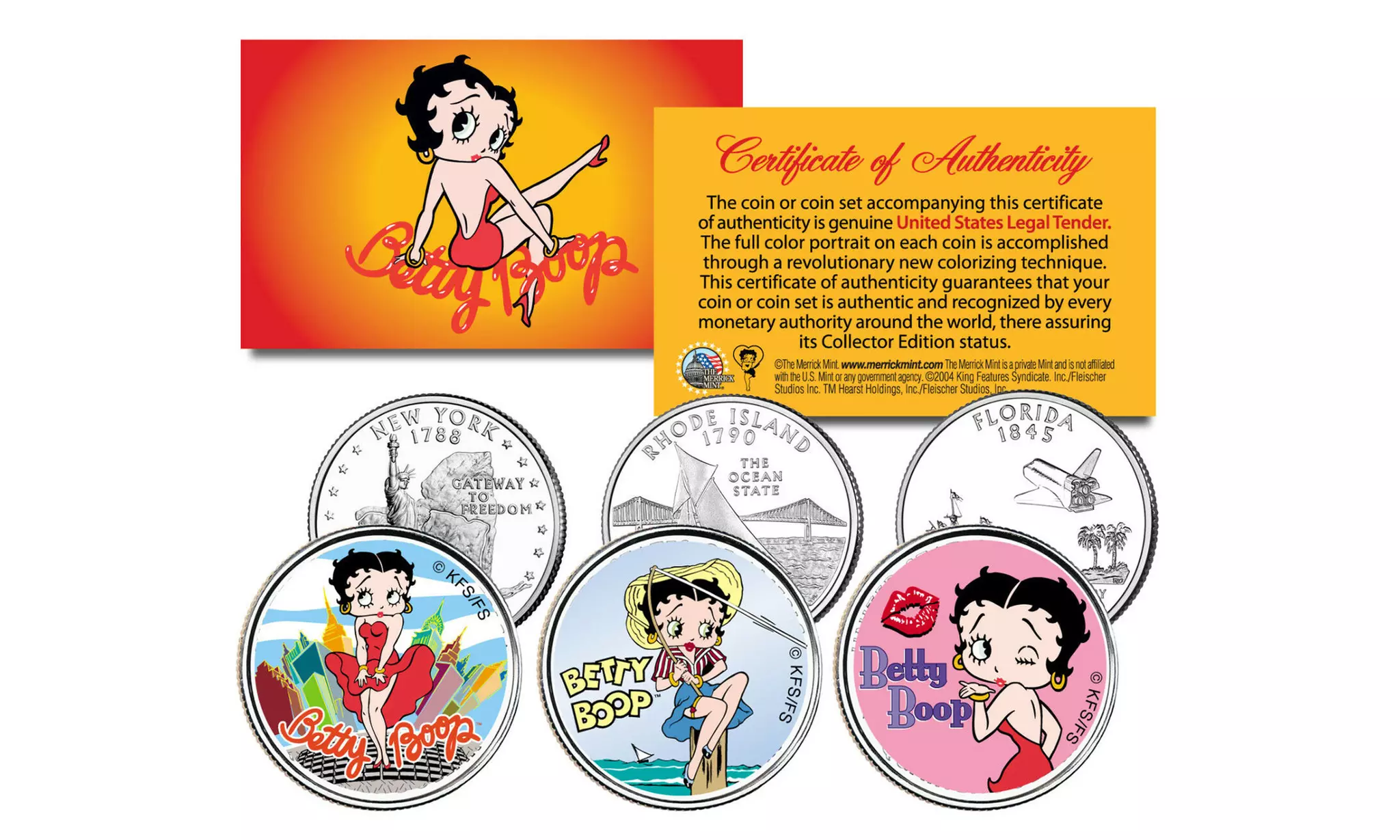 Up To 58% Off on BETTY BOOP Genuine U.S. State... | Groupon Goods
