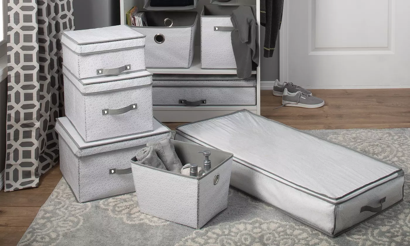 Simplify Embossed Storage Boxes | Groupon Goods