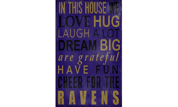 Up To 14% Off on NFL 12"x19" In This House Sign | Groupon Goods