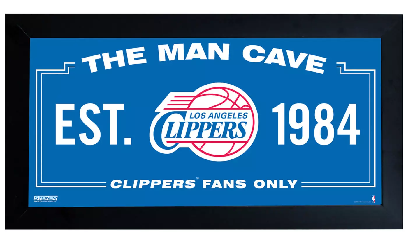 Los Angeles Clippers Man Cave 6"x12" Framed Sign in Los Angeles | Groupon