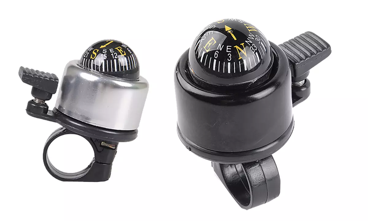 Bike Handlebar Compass with Bell | Groupon Goods