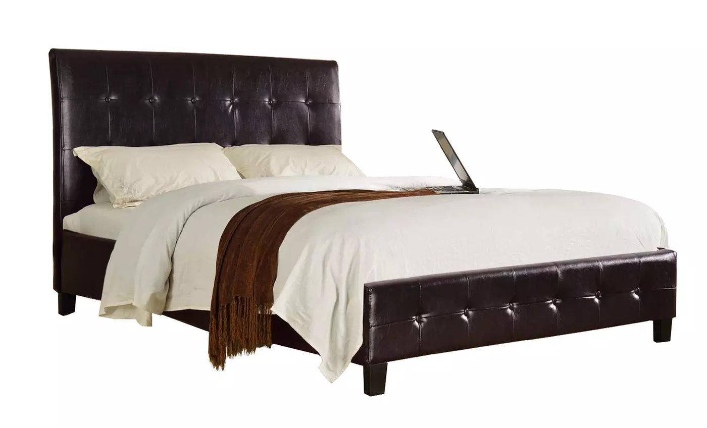 Mandy Tufted Queen Platform Bed | Groupon Goods