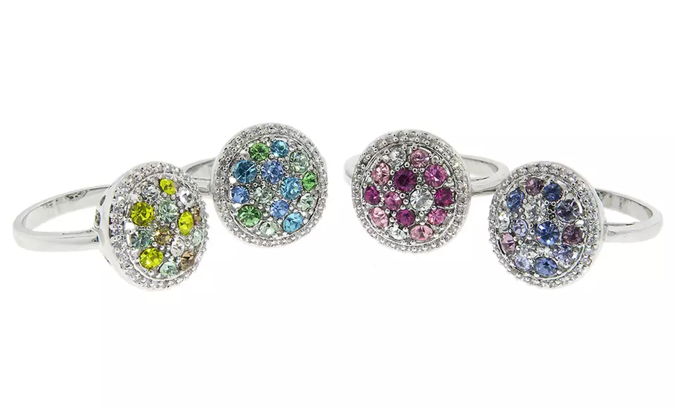 Color Palette Ring with Crystals | Groupon Goods