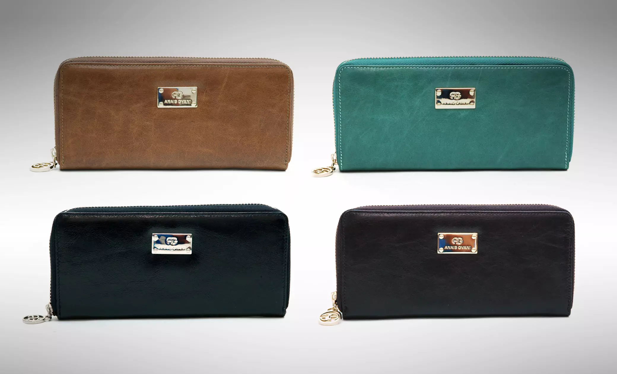 Anais Gvani Leather Zip Wallet | Groupon Goods