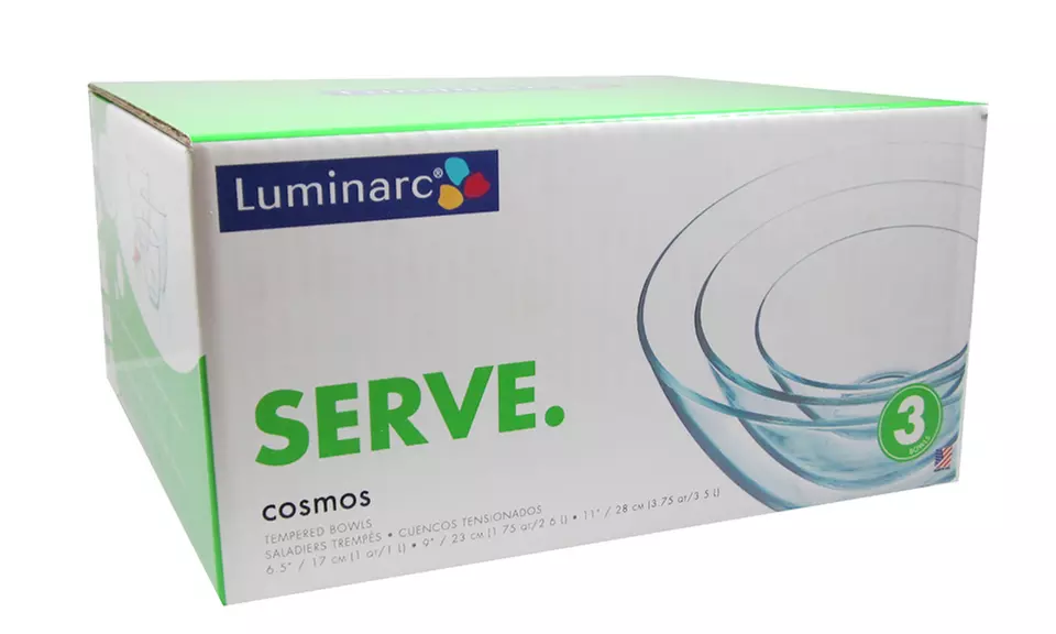 Luminarc Cosmos Bowl Set (3 Pc.) | Groupon Goods