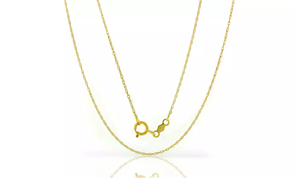 10K Solid Gold Double Rolo Chain | Groupon Goods