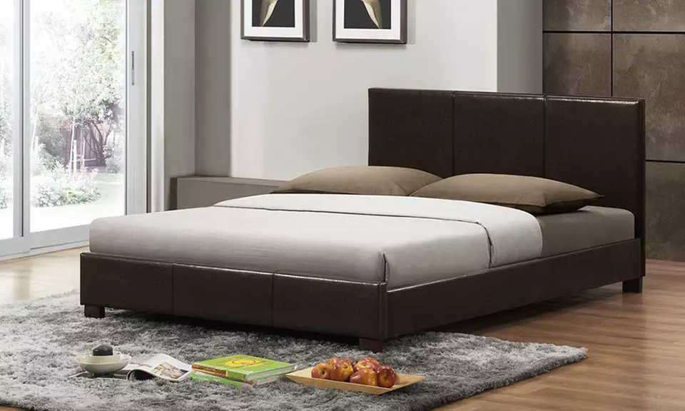 Modern Upholstered Platform Bed | Groupon Goods