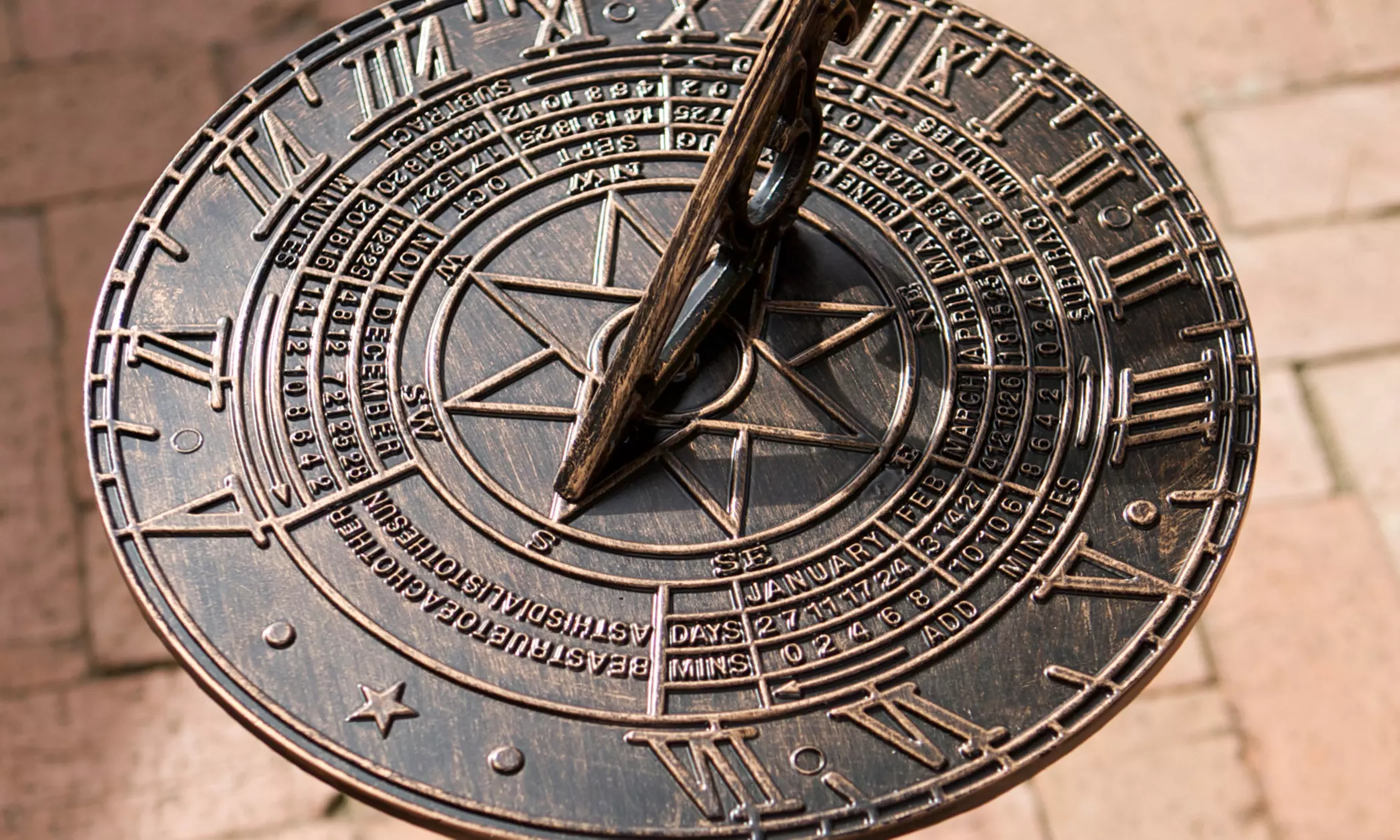 Antique Gold Standing Sundial | Groupon Goods