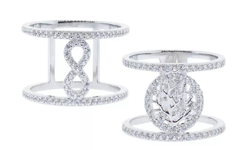 Cage Rings in Sterling SIlver | Groupon Goods