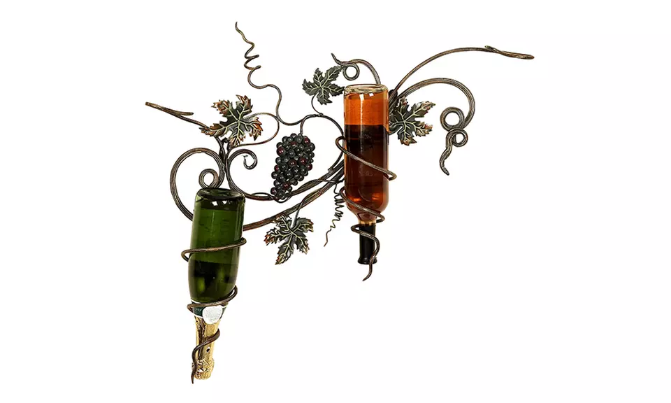 Metal Grapes Wall Wine Rack | Groupon Goods