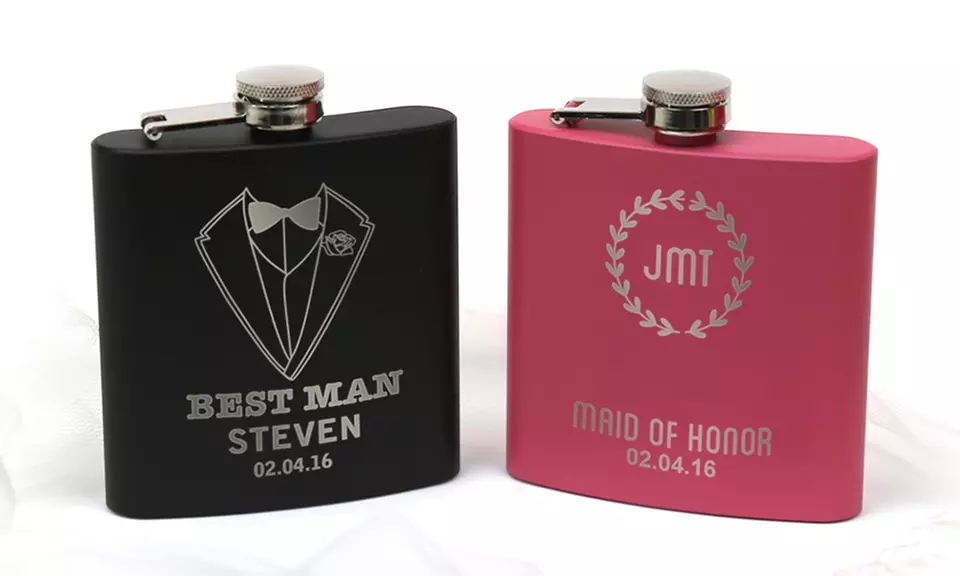 Personalized Wedding Flasks | Groupon Goods