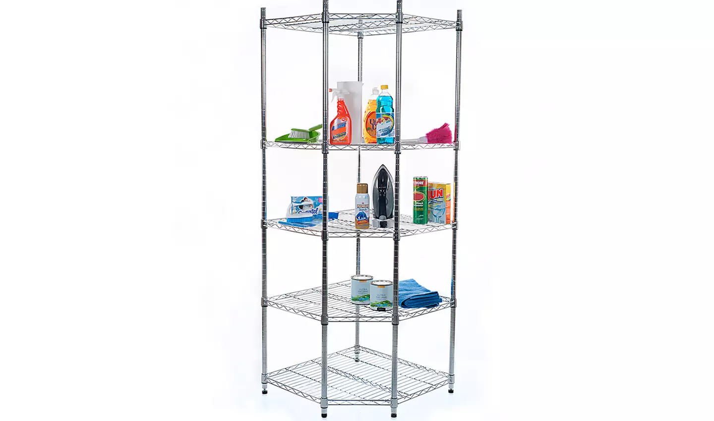 5-Tier Chrome Shelving Rack | Groupon Goods