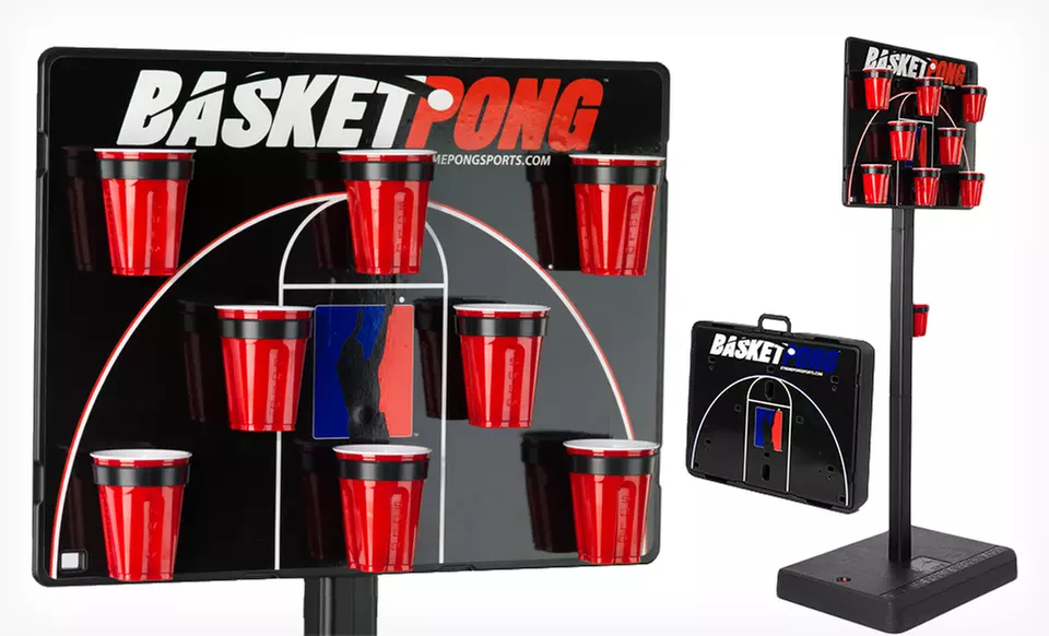 BasketPong Half-Court Set | Groupon Goods