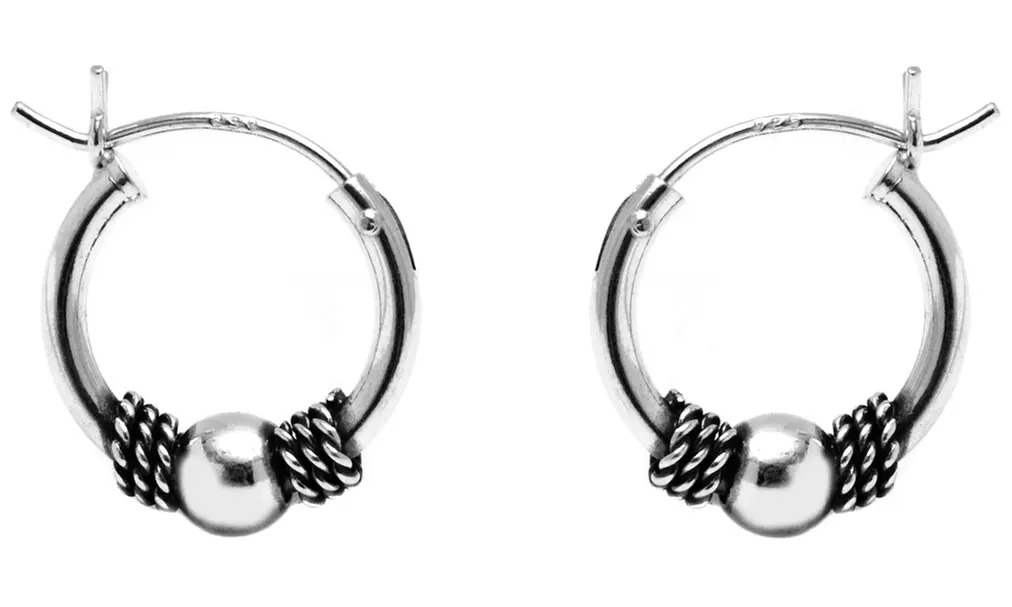 Sterling Silver Ball Hoops | Groupon Goods