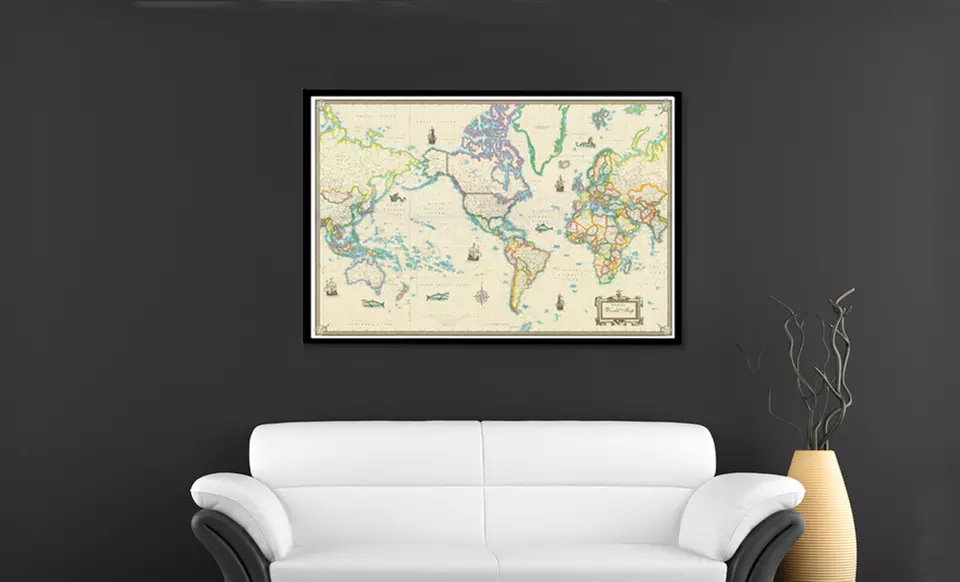 Canvas Giclee Wall Maps | Groupon Goods