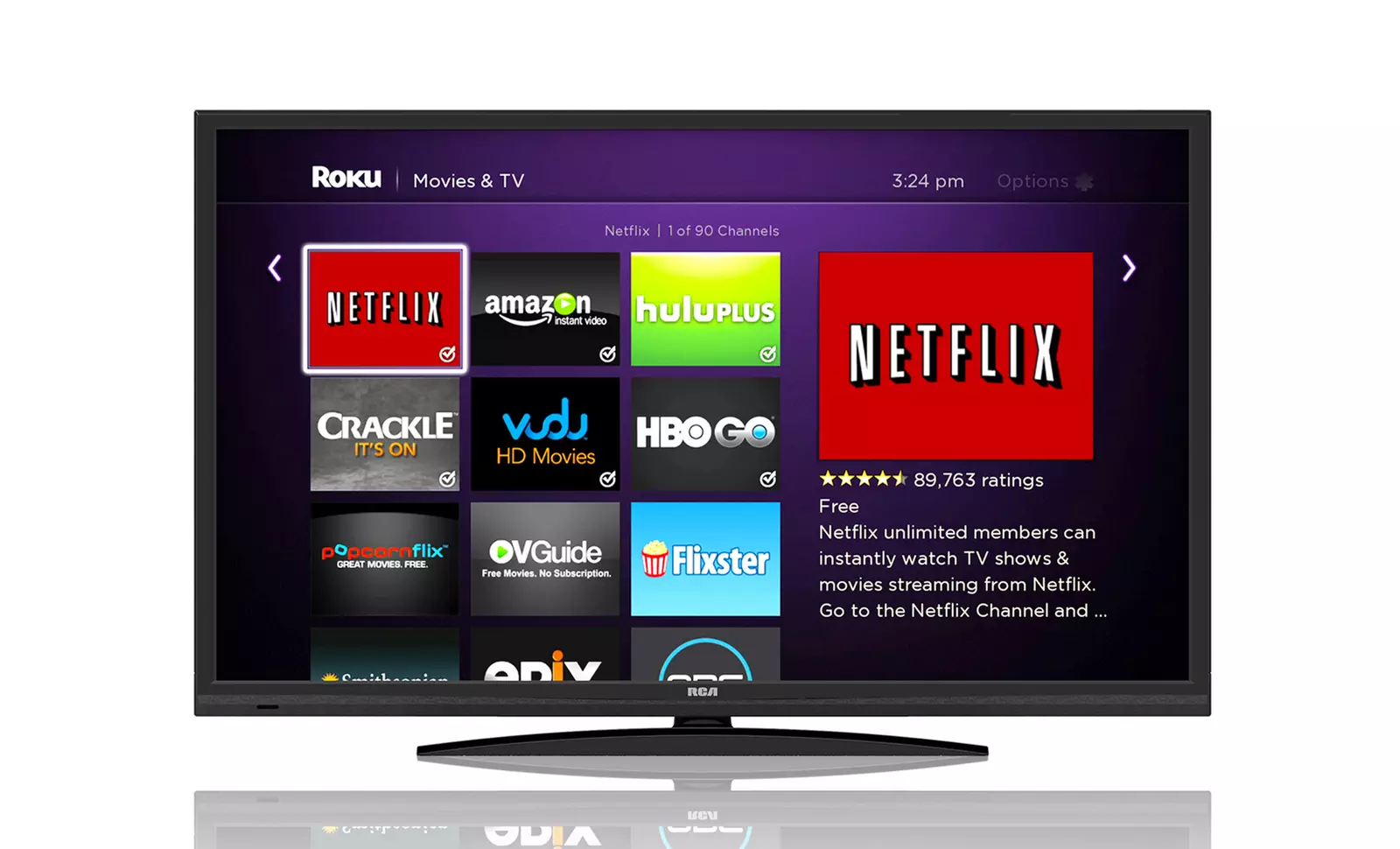 RCA 40" LED 720p HDTV with Roku | Groupon Goods
