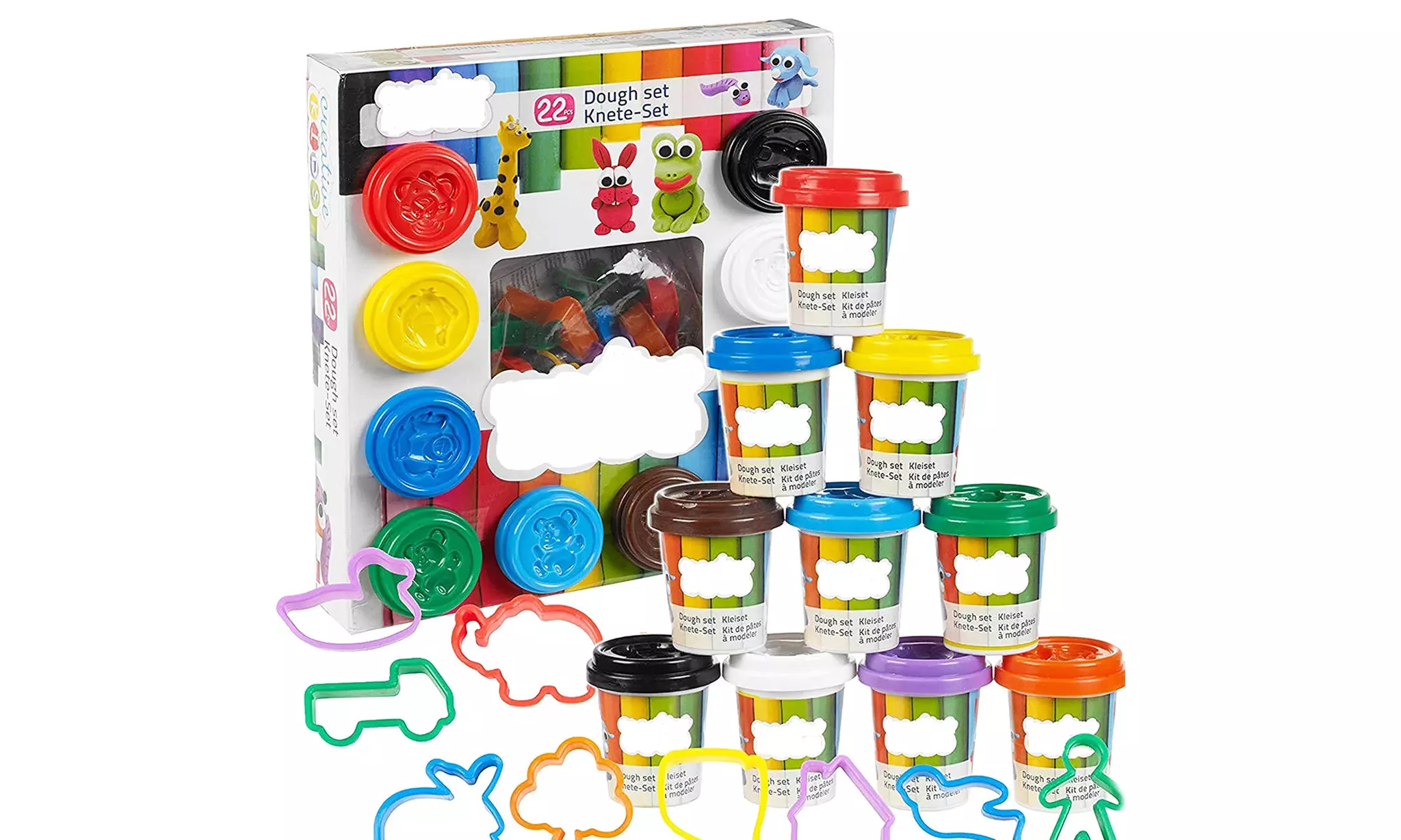Ensemble de pâte à modeler avec moules et formes | Groupon Shopping