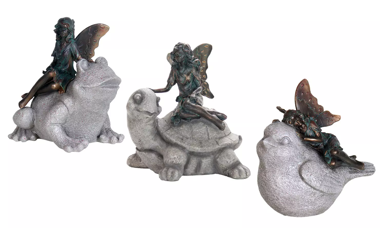 Copper Fairy and Friend Statue | Groupon Goods