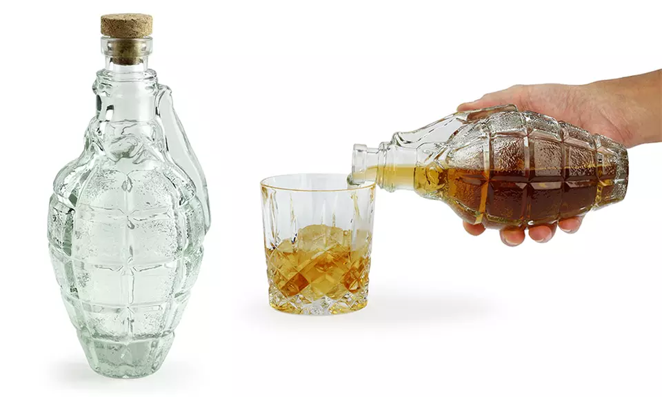 Glass Grenade Decanter | Groupon Goods