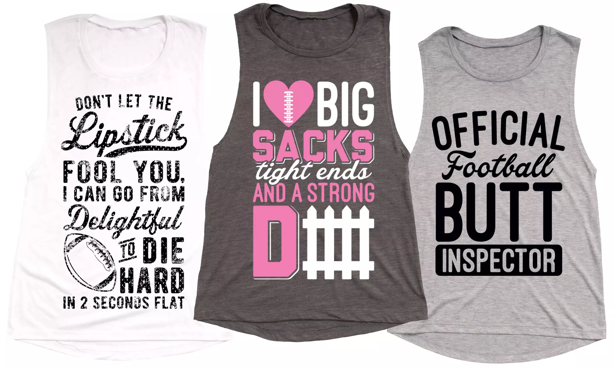 Women's Football Themed Tanks | Groupon Goods