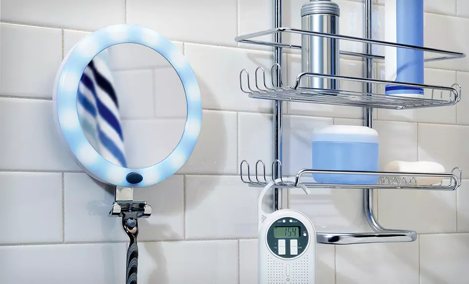 Interdesign LED Suction Mirror | Groupon Goods