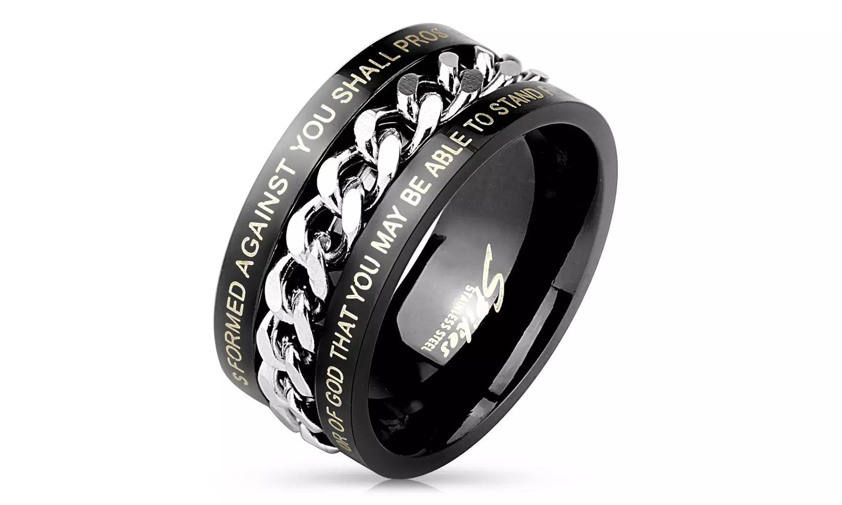 Men's Ring with Bible Verses | Groupon Goods