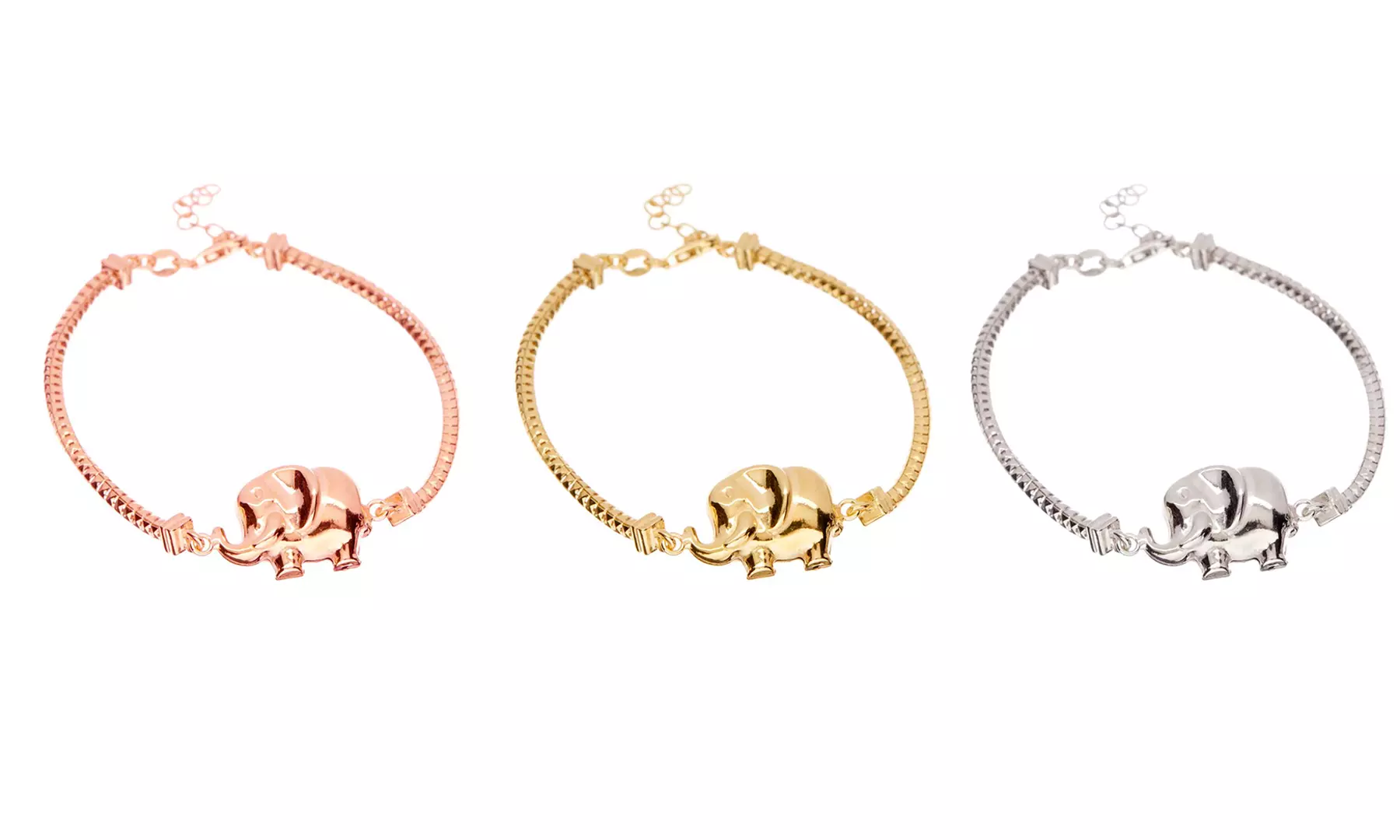 Elephant Charm Chain Bracelet | Groupon Goods